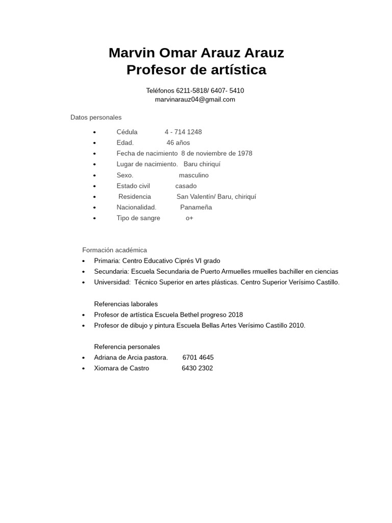 Curriculum MARVIN | PDF