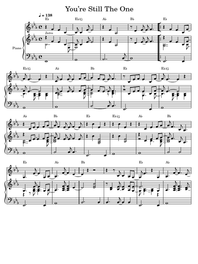 Youre Still The One - Shania Twain You Are Still The One | PDF ...