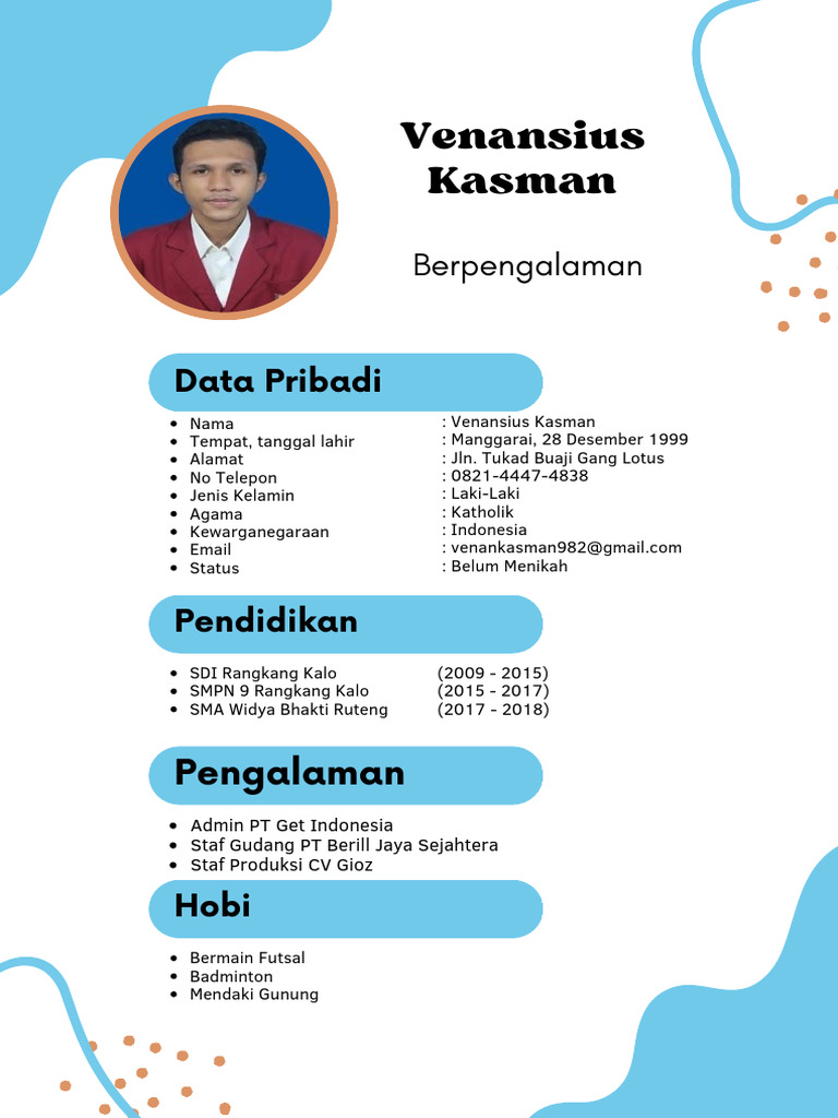 Profil Venansius Kasman dan Aktivitasnya | PDF