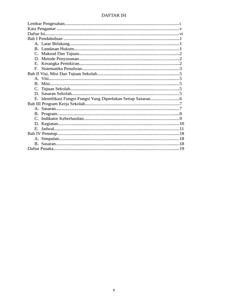 DAFTAR ISI RKT | PDF
