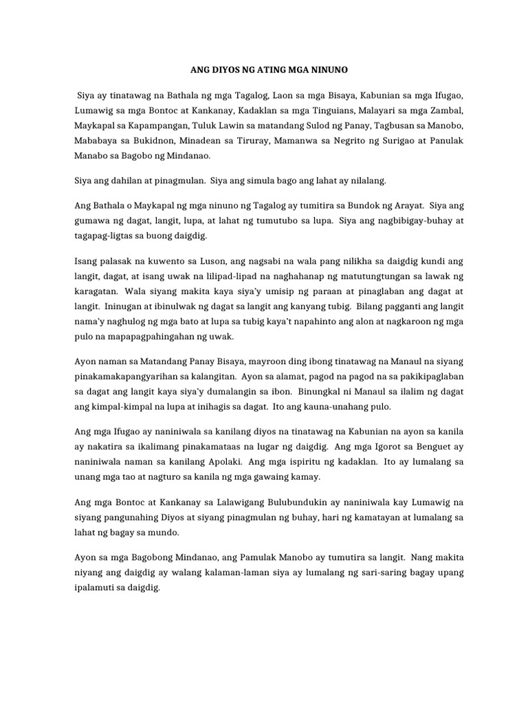 003 The Filipino Gods | PDF