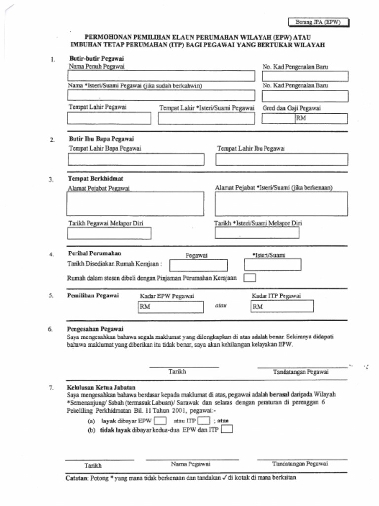 9-Borang Jpa Epw | PDF