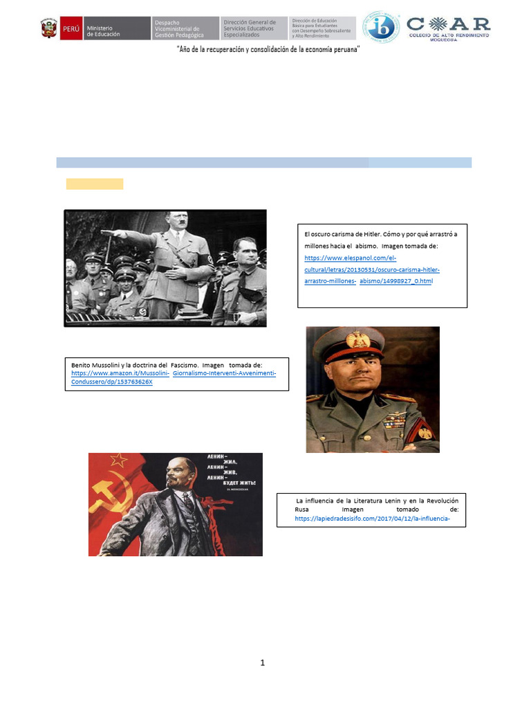 DMpA 2 - SURGIMIENTO DE ESTADOS AUTORITARIOS EN EUROPA - 4° | PDF | nazismo | Alemania nazi