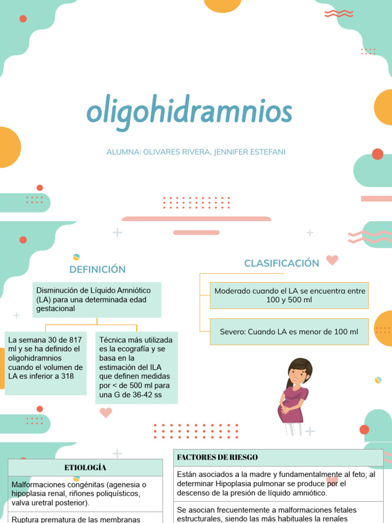 Oligohidramnios: Causas y Manejo Clínico | PDF | El embarazo | Feto