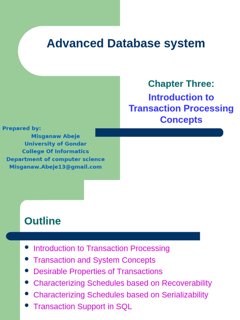 Chapter - 3-INTRODUCTION TO TRANSACTION PROCESSING (Autosaved) | PDF | Process (Computing ...
