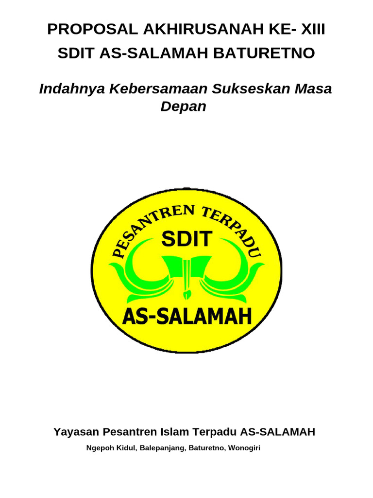 Proposal Akhirusanaha Ke | PDF