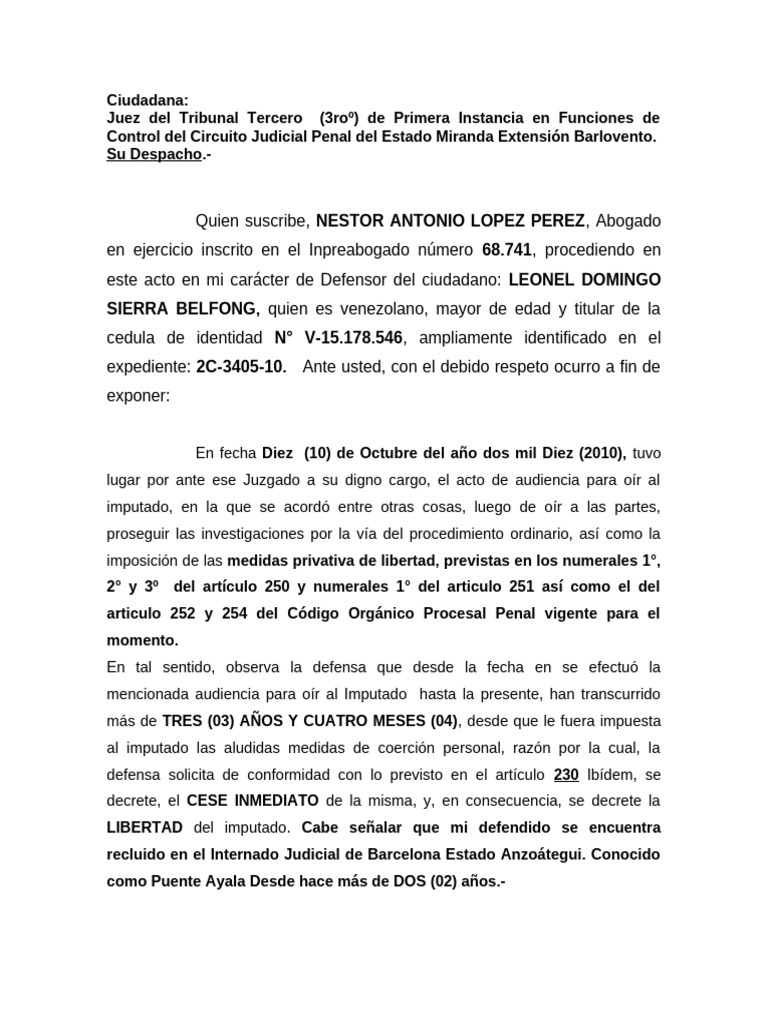 Retardo Procesal 244.leo Belfong | PDF | Derecho penal | Ley procesal
