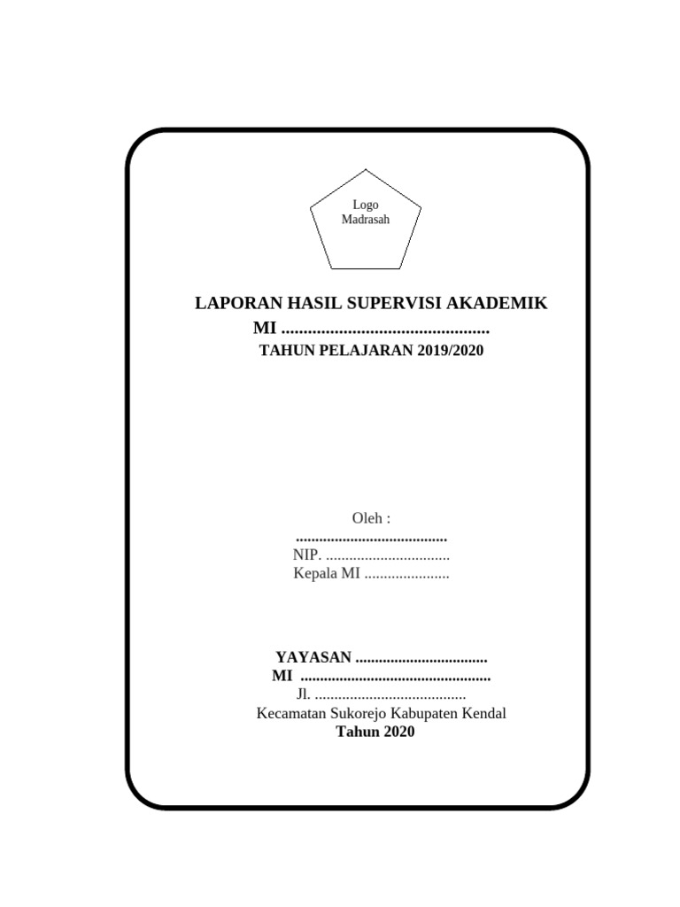 Contoh Laporan Supervisi | PDF