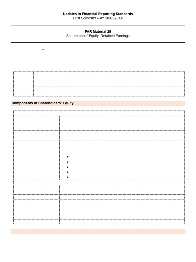FAR - SHE-Retained Earnings Material | PDF | Dividend | Debits And Credits