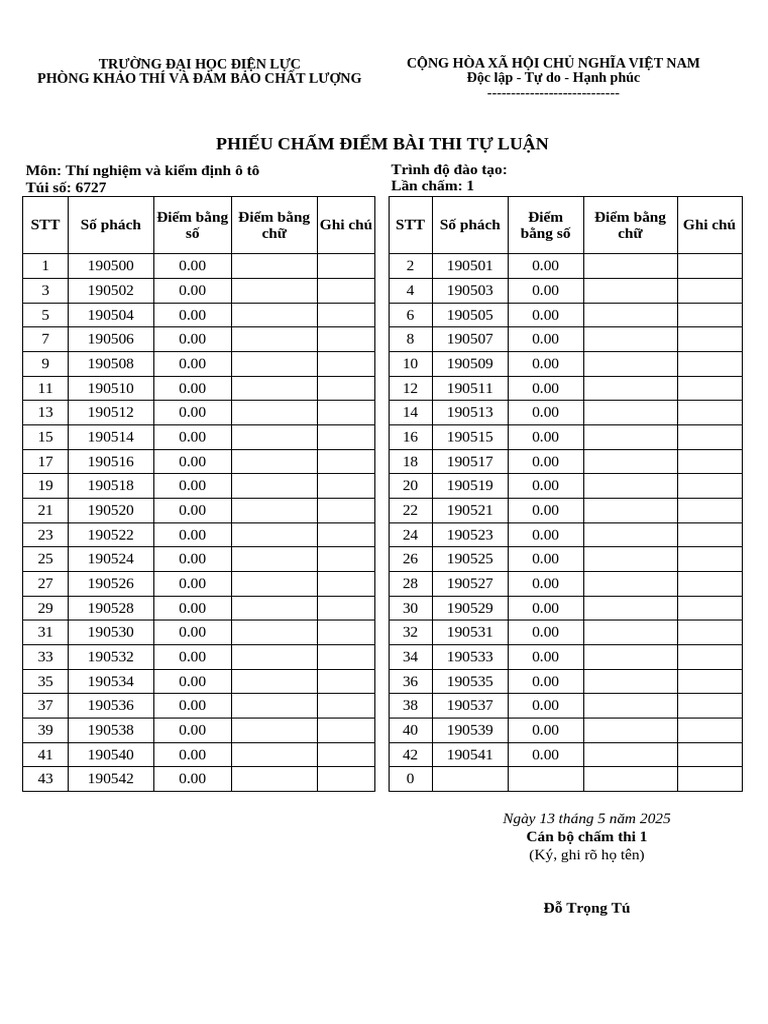 phieu-cham-diem-bai-thi-tu-luan-lan-1-13-05-2025-120803 | PDF