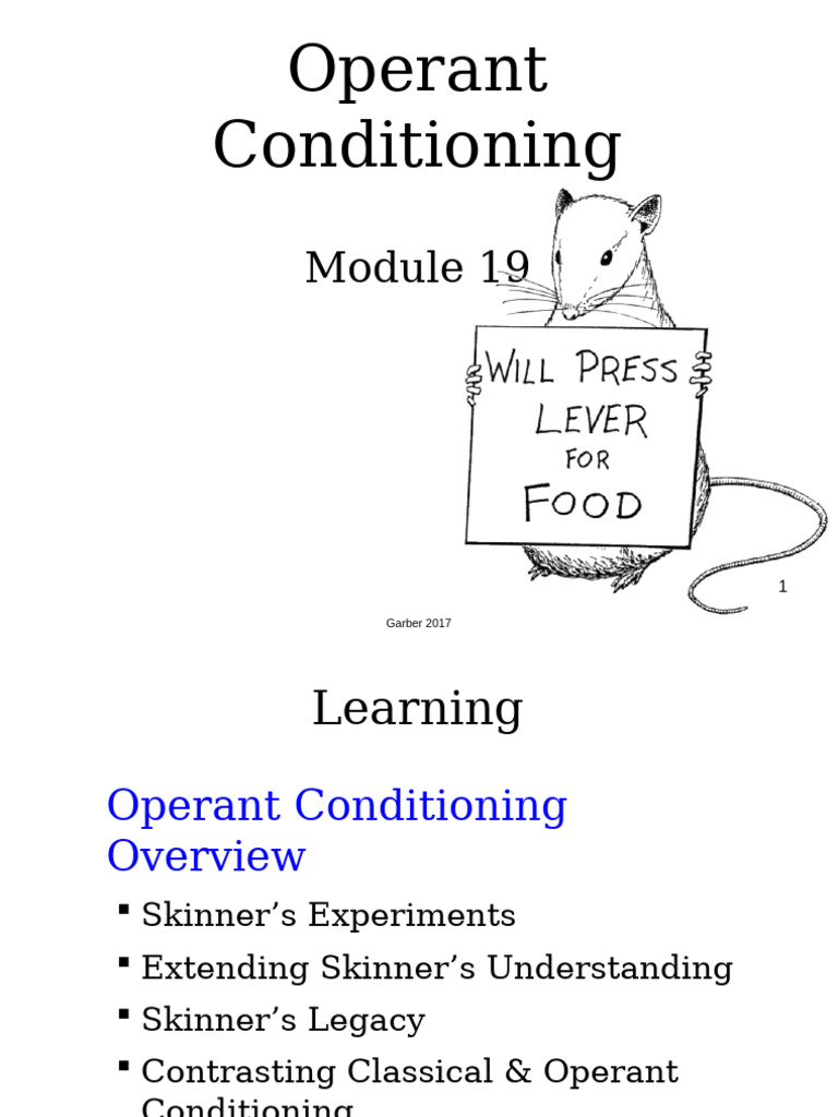 Operant Conditioning | PDF | Reinforcement | Behaviorism