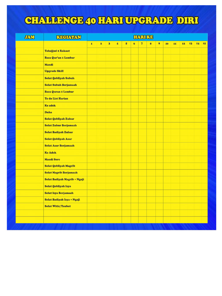 Chalange 40 Hari | PDF