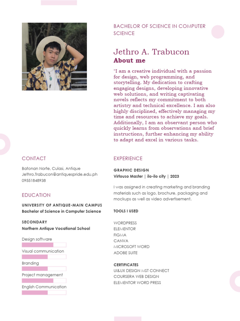 JETHRO TRABUCON RESUME. PDF 3 | PDF