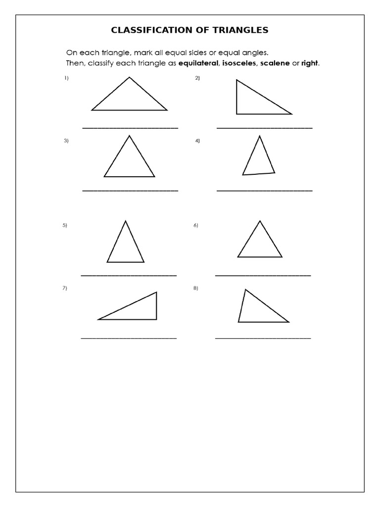 Classification of Triangles | PDF