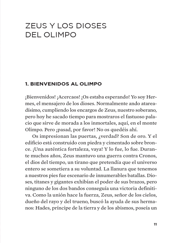 Zeus y los dioses del Olimpo: mitología y aventuras | PDF | Afrodita | Zeus