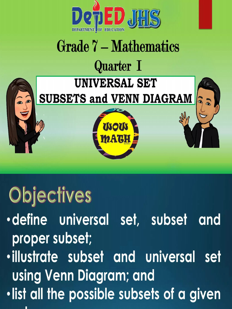 Universal Set and Subset | PDF