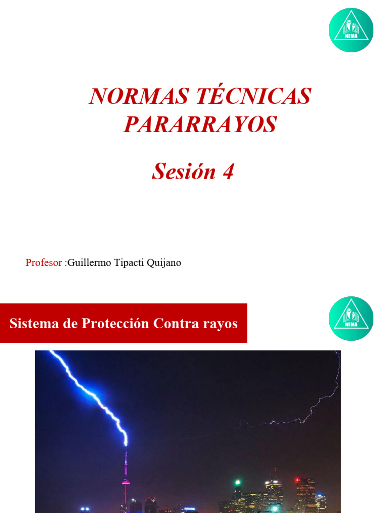 Pararrayos Sesion 4 | PDF | Relámpago | Electricidad