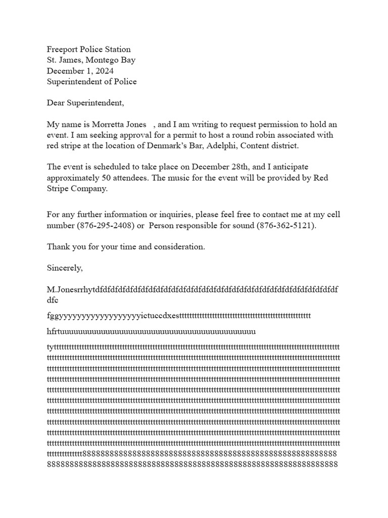 Freeport Police Station Letter | PDF