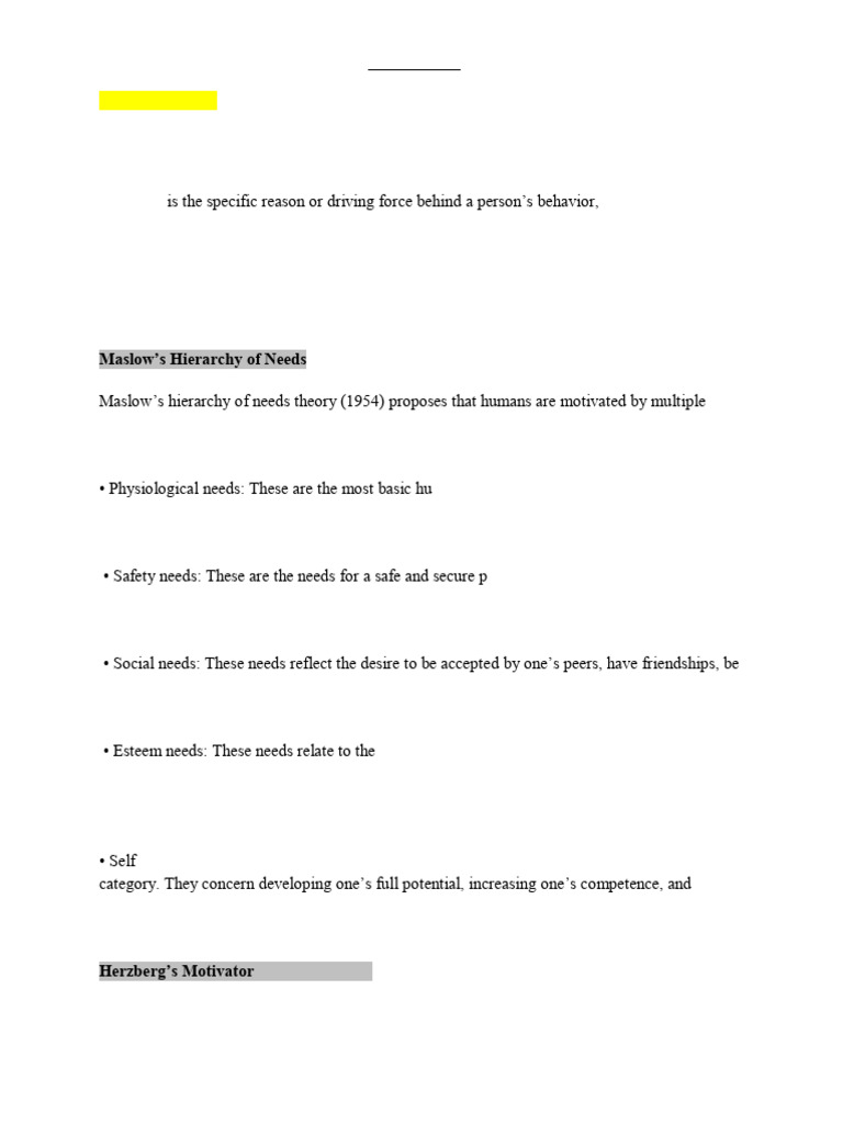 Ob Module-II Perception & Motivation | PDF | Motivational | Motivation