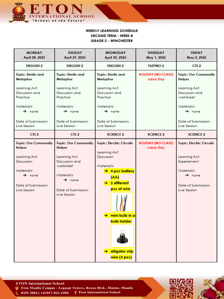 WLS - Grade 2 - Third Term - Week 8 | PDF