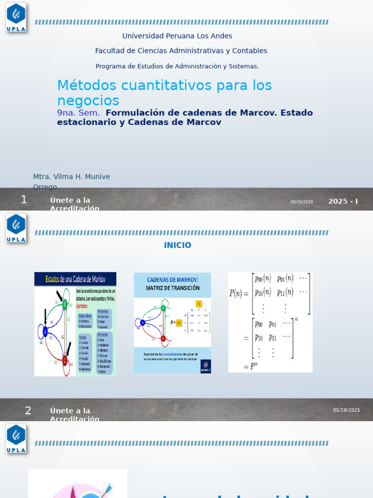 9na. Sem. Cadenas de Marcov.estado Estacionario y Cadenas de Marcov | PDF | Cadena Markov ...