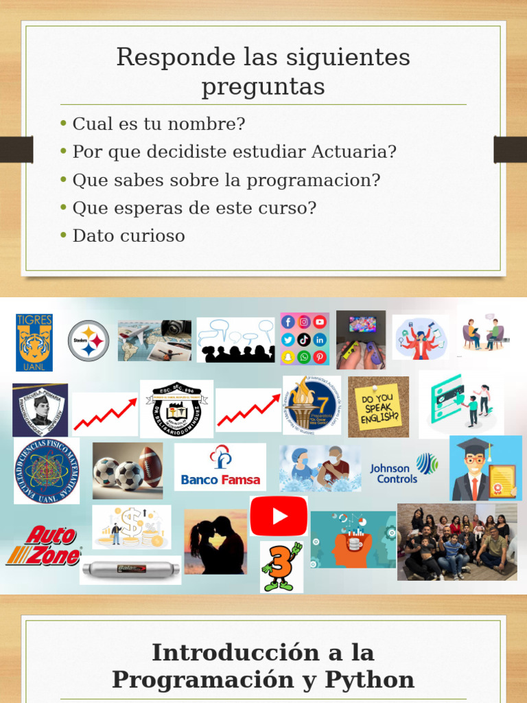 Semana 1 Programación Basica Python FCFM | PDF | Programación de ...