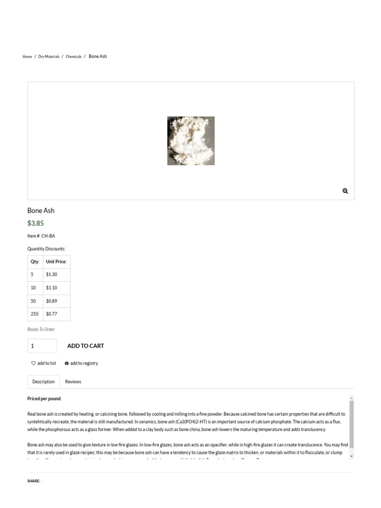 Bone Ash - The Ceramic Shop | PDF | Ceramics | Materials