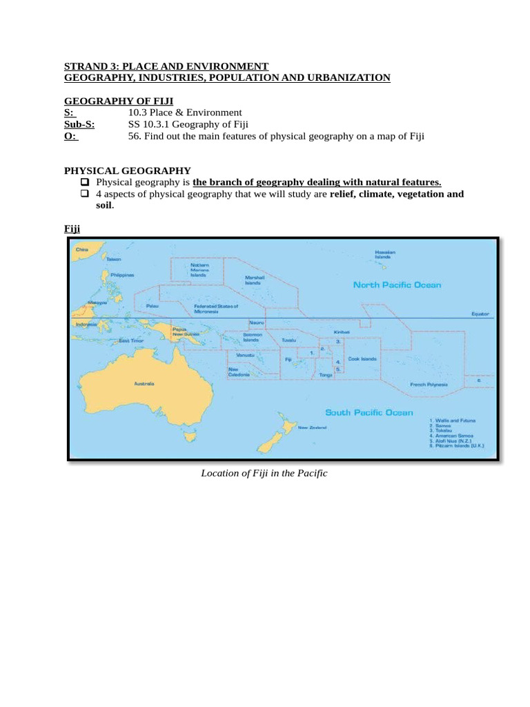 6 - Geography of Fiji | PDF | Agriculture | Precipitation