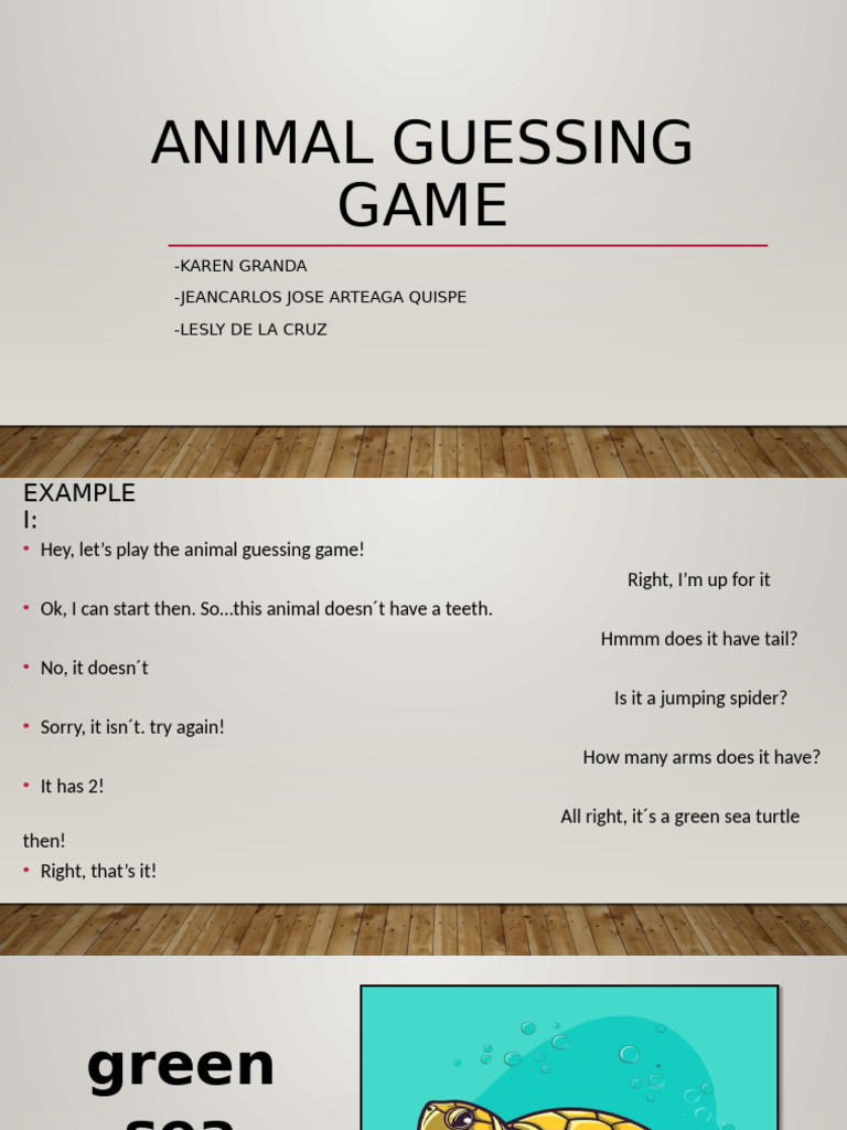 Fun Animal Guessing Game Guide | PDF