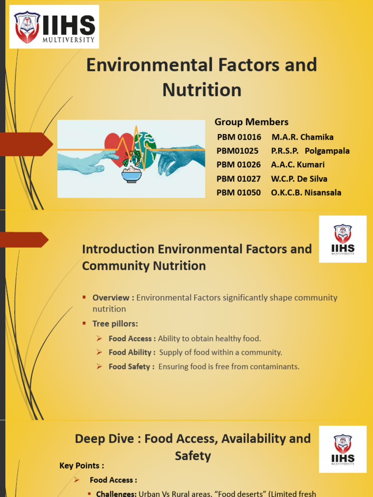 Environmental Impact on Community Nutrition | PDF | Sustainability ...