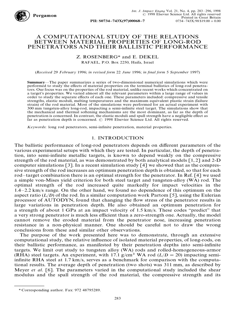 A Computational Study of The Relations Between Material Properties of ...