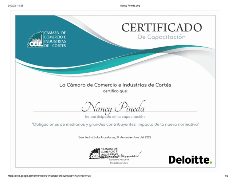 Diploma Obligaciones Fiscales CCIC | PDF