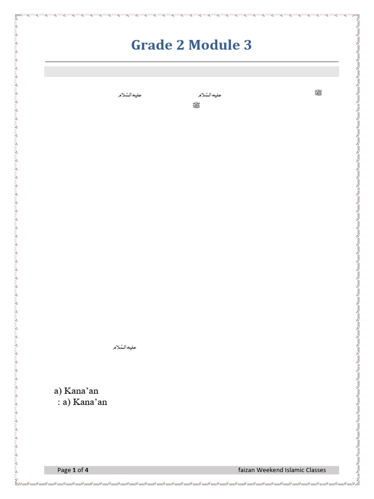 Grade 2 Module 3 With Ans | PDF | Abrahamic Religions | Semitic Words ...