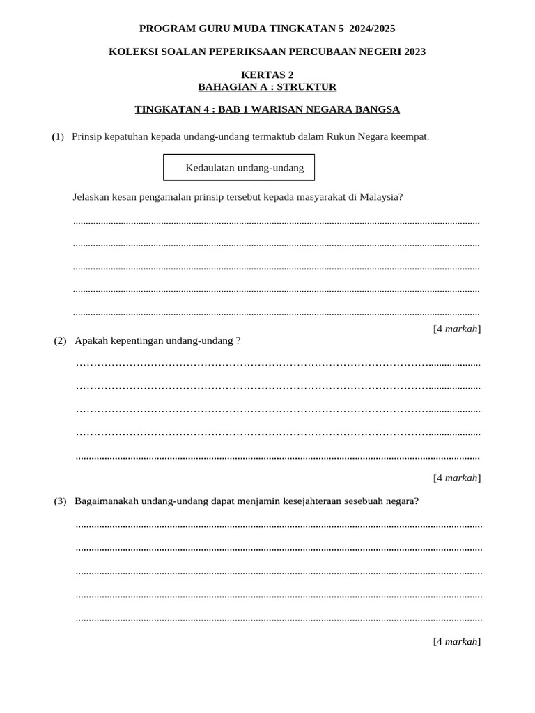 Soalan Guru Muda | PDF