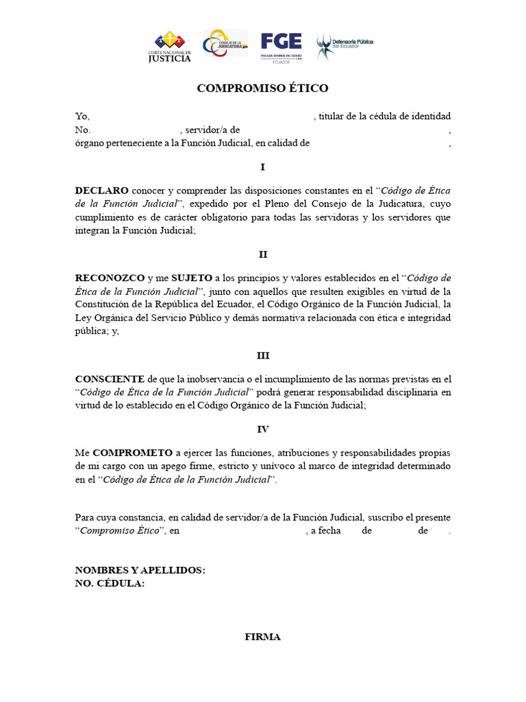 Compromiso Etico 2025 | PDF