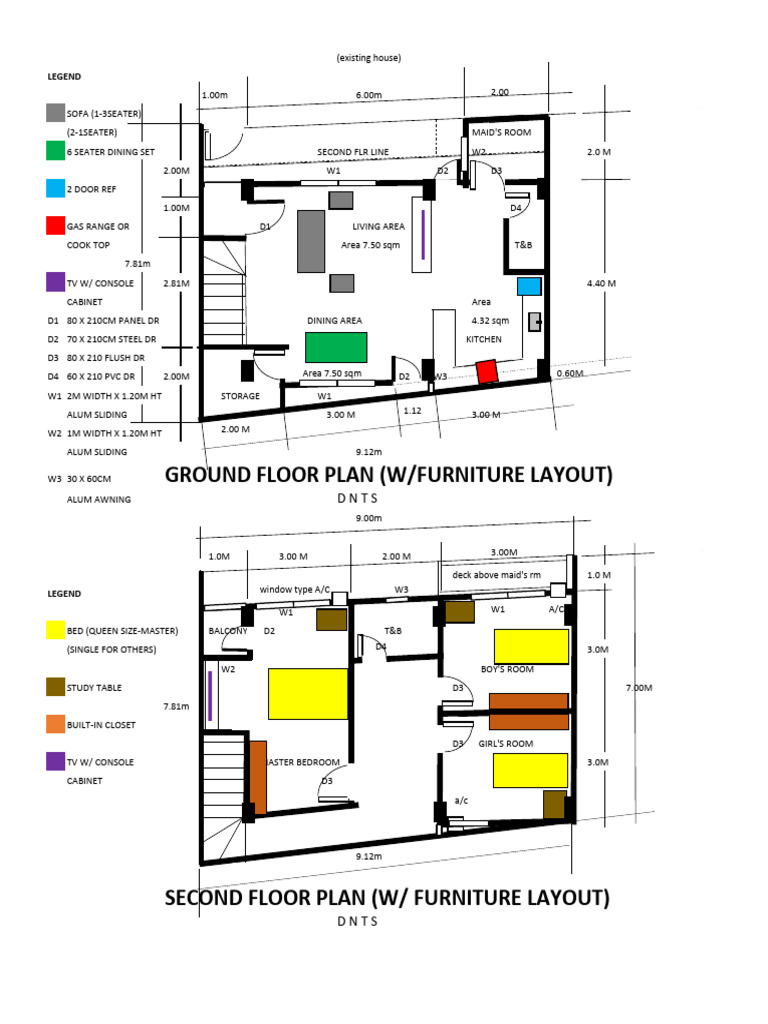 FLOOR PLAN Option 4 Furniture Layout | PDF | Interior Design | Furniture