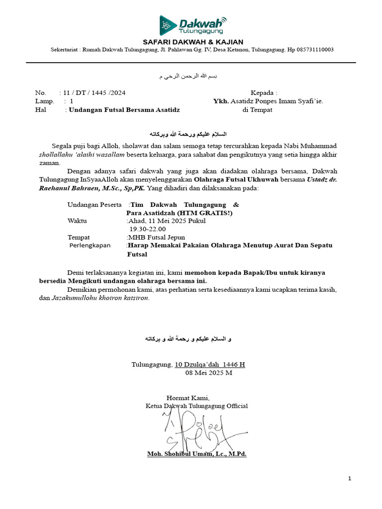 Undangan Asatidz | PDF