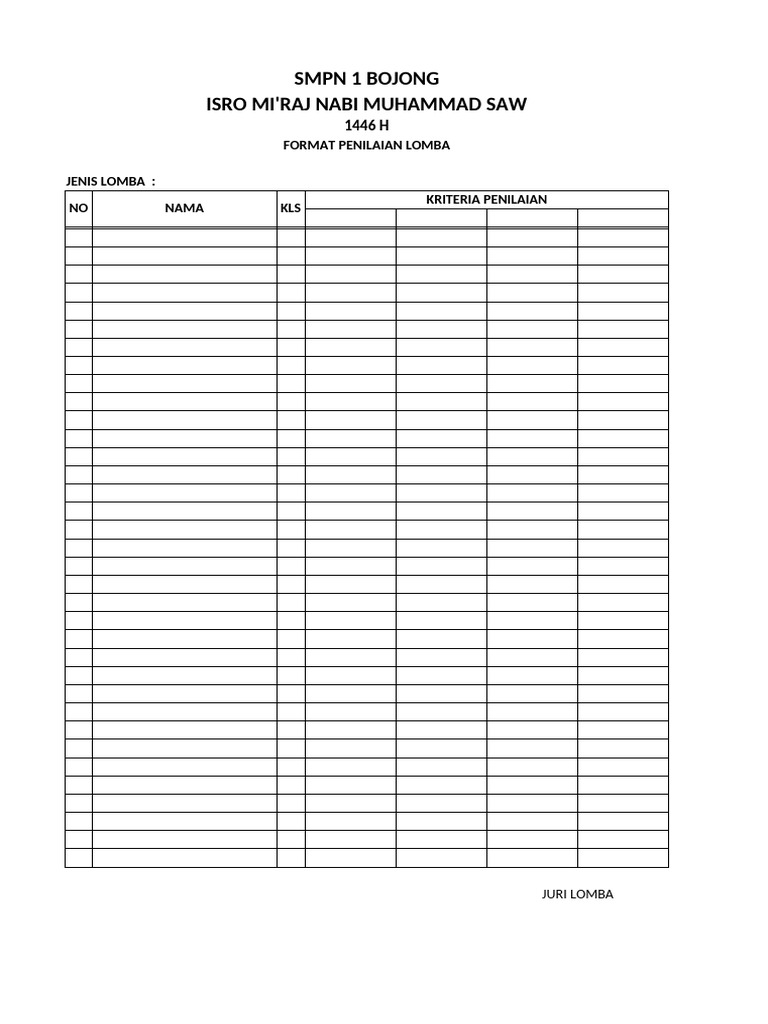 Form Lomba Isro | PDF