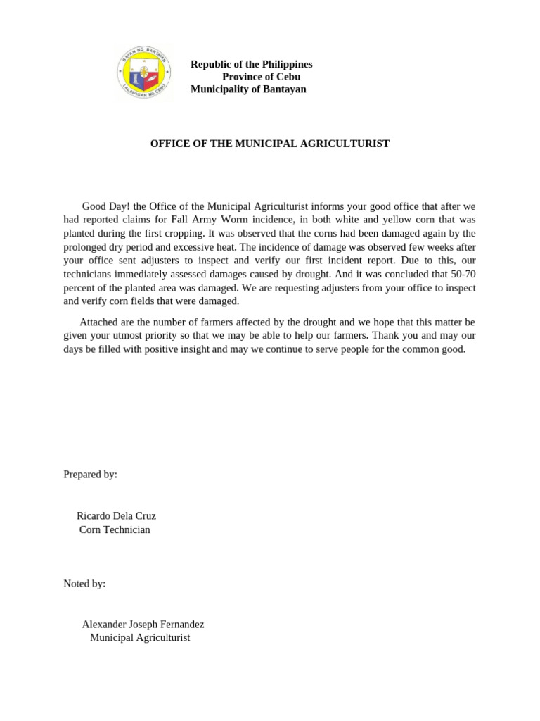 Drouhgt Letter For Lgu Reference and List | PDF