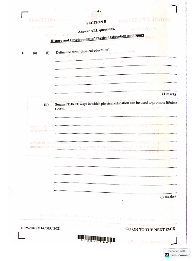 2021 PE Past Paper | PDF