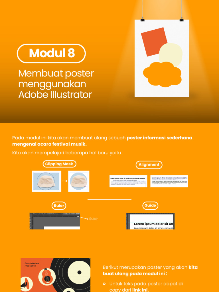 Modul 8 Membuat Poster Menggunakan Adobe Illustrator | PDF