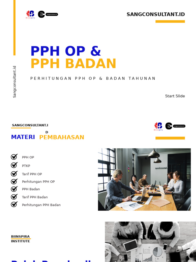 Perhitungan PPH OP Dan PPH Badan | PDF