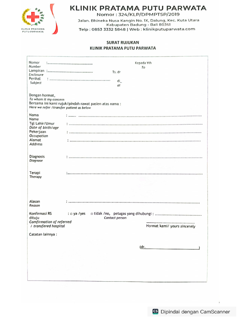 Form Surat Rujukan | PDF