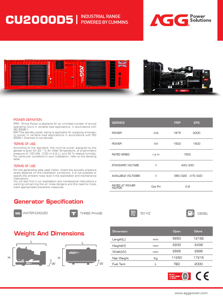 KTA50-G16A Generator Specifications | PDF | Electrical Engineering ...