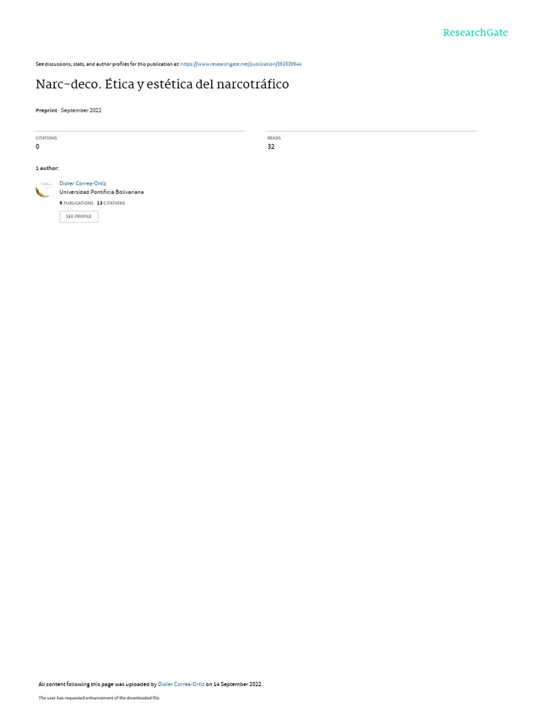 Narc Deco Etica y Estetica Del Narcotrafico | PDF | Arte deco