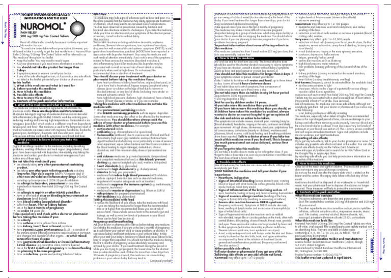 Paracetamol 500 + Ibuprofen 200 | PDF | Nonsteroidal Anti Inflammatory ...