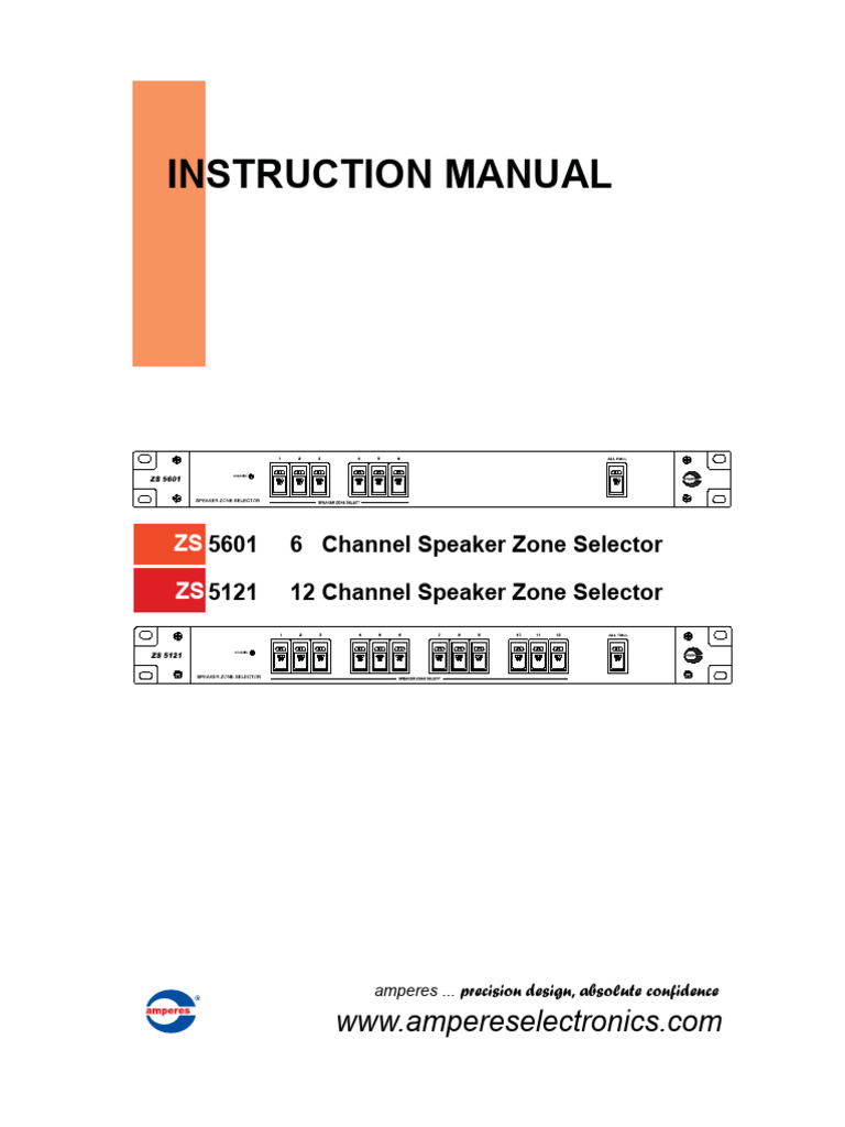 ZS5601 AZ5121 Zone Selector Manual | PDF | Amplifier | Switch