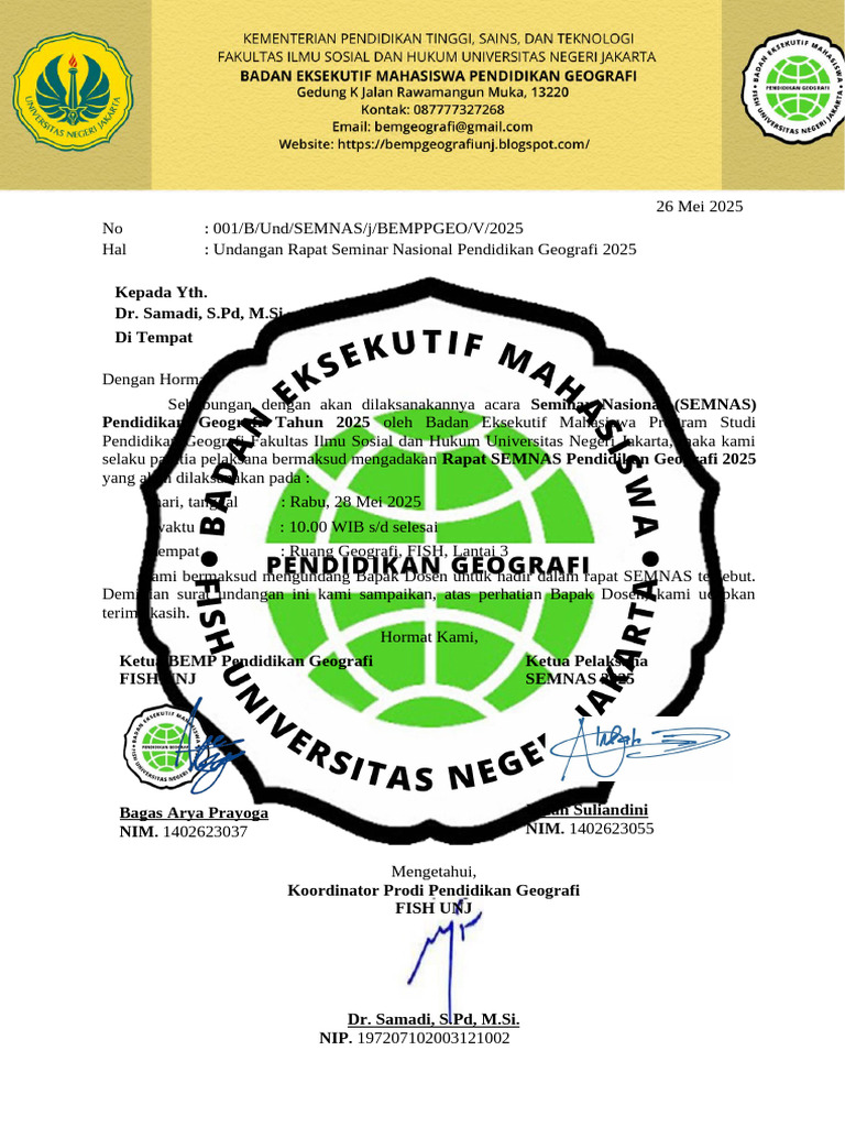 001 - Und Rapat - Dr. Samadi, S.PD, M.Si. | PDF