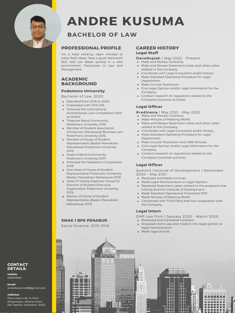 CV Andre Kusuma Update | PDF