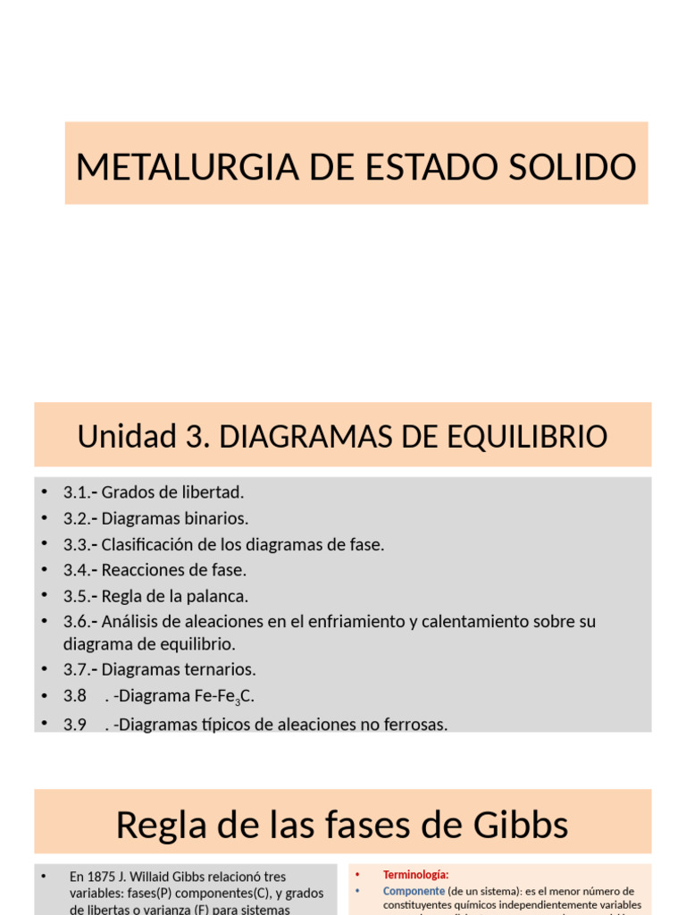 Diagramas de Equilibrio en Metalurgia | PDF | Fase (materia) | Diagrama ...